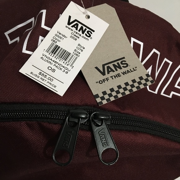 Vans | Bags | Vans Laptop Backpack Maroon And Black 8 Inch | Poshmark